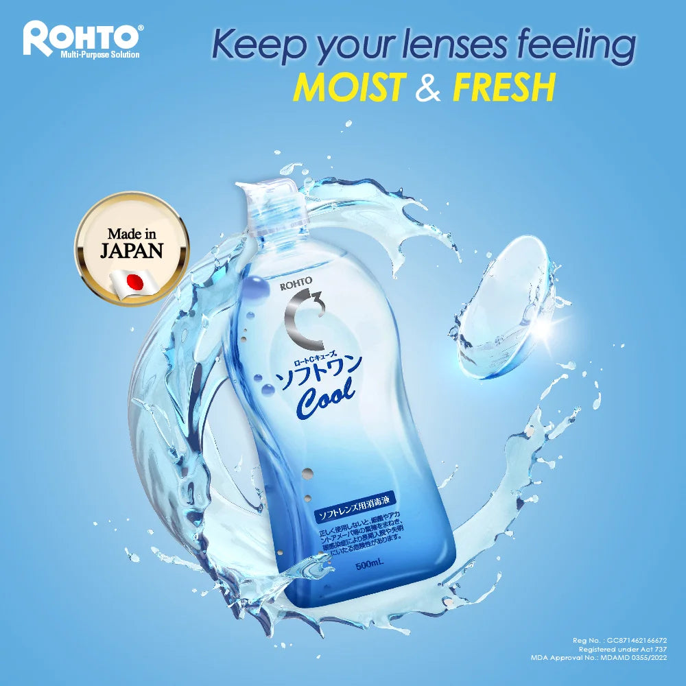 Rohto Cool Multi Purpose Solution for soft contact lens| PinkyParadise