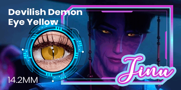 Jinu KPop Demon Hunters Cosplay Yellow Contact Lenses | PinkyParadise
