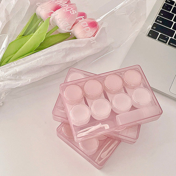 4-in-1 Tinted Transparent Contact Lens Storage Case| PinkyParadise