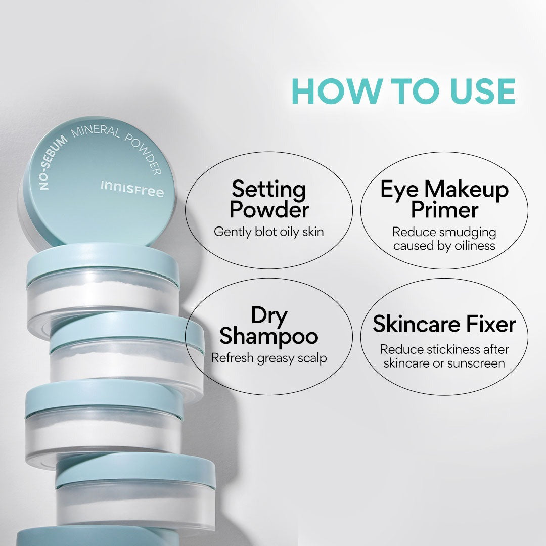 Innisfree No-Sebum Mineral Powder| PinkyParadise