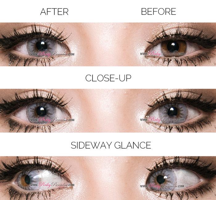 Princess Pinky Sensual Grey Contact Lenses [Yearly] | PinkyParadise