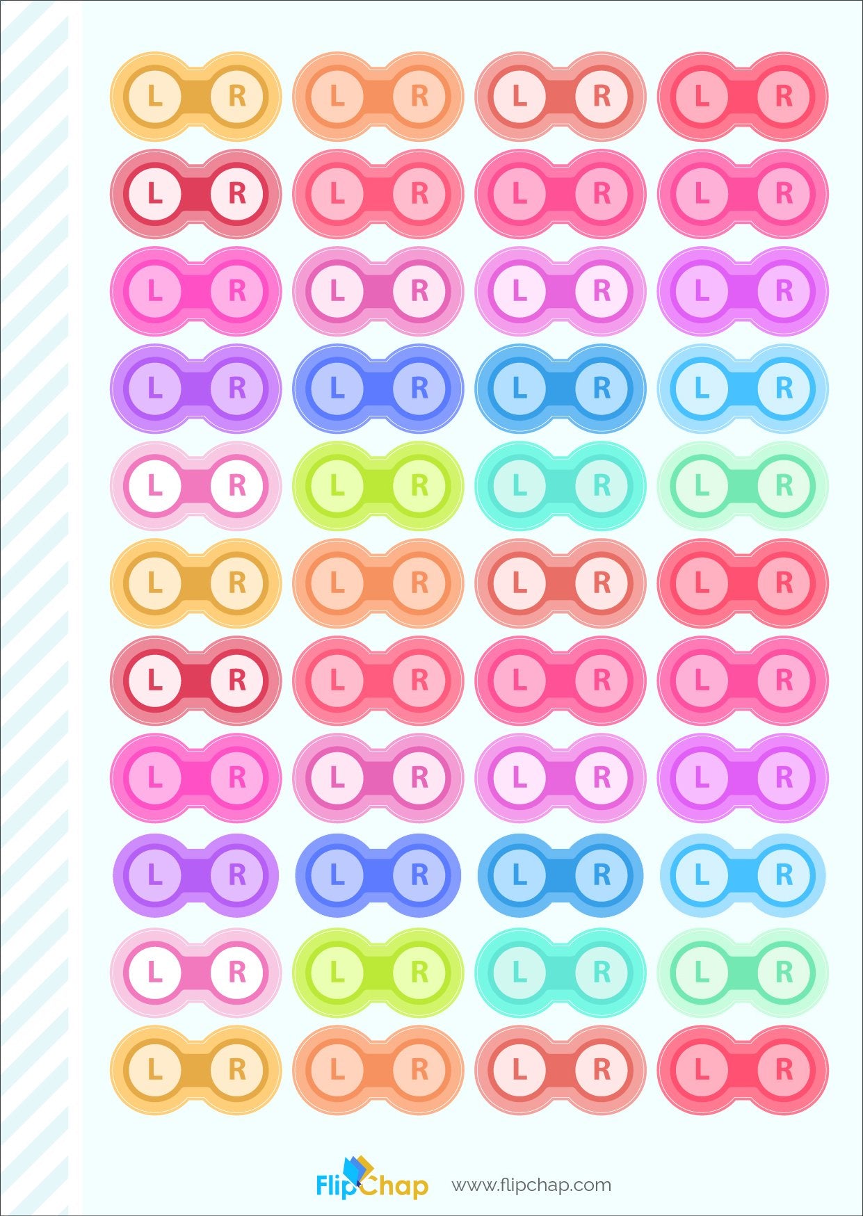 Colorful Contact Lens Case Stickers - PinkyParadise