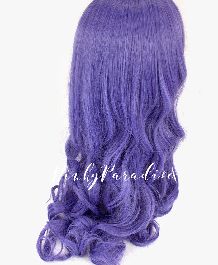 Indigo Violet Long Curly Cosplay Wig | PinkyParadise