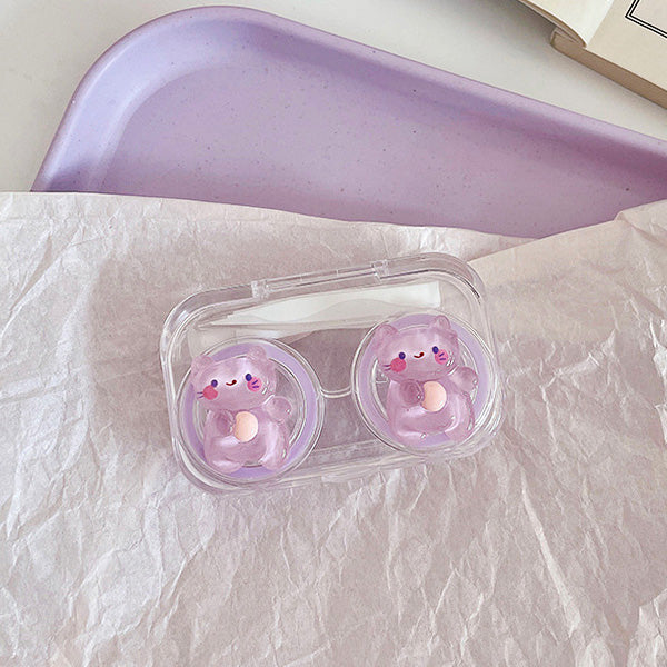 Pastel Gummy Mini Transparent Travel Lens Case| PinkyParadise