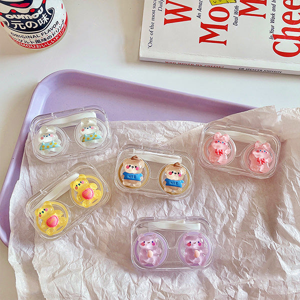 Pastel Gummy Mini Transparent Travel Lens Case| PinkyParadise
