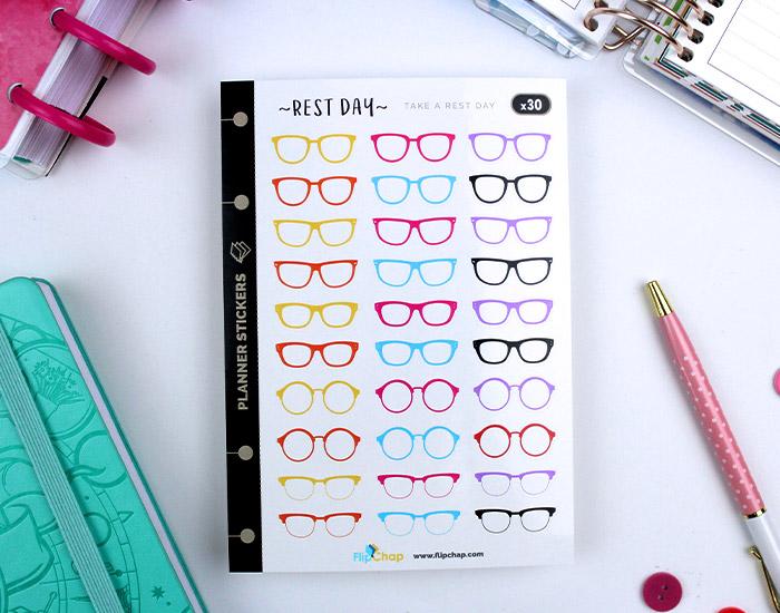 Colorful Glasses Stickers - PinkyParadise