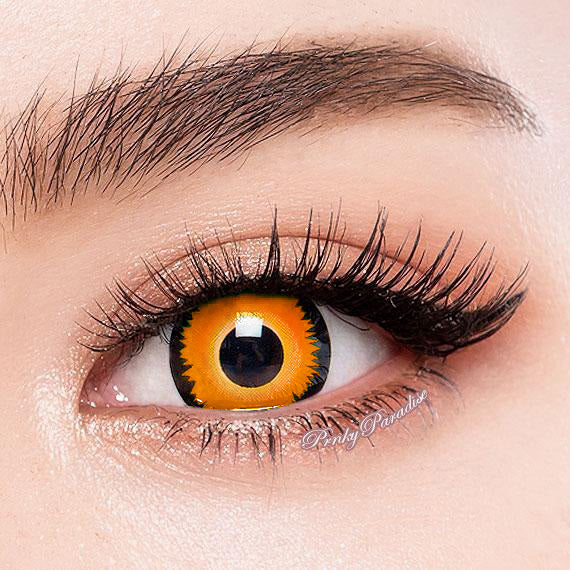 Best Orange Halloween Colored Contacts - Vibrant Orange Enlarging ...
