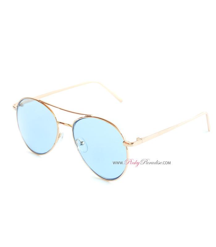 Retro Tinted Aviator Sunglasses | PinkyParadise